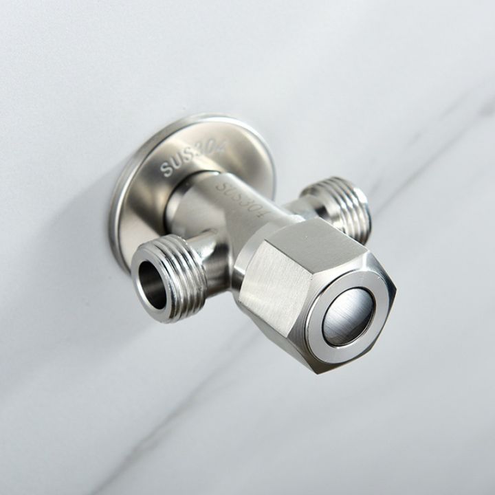 Stainless Steel Bathroom Quick Opening Triangle Valve Two Way Angle ...