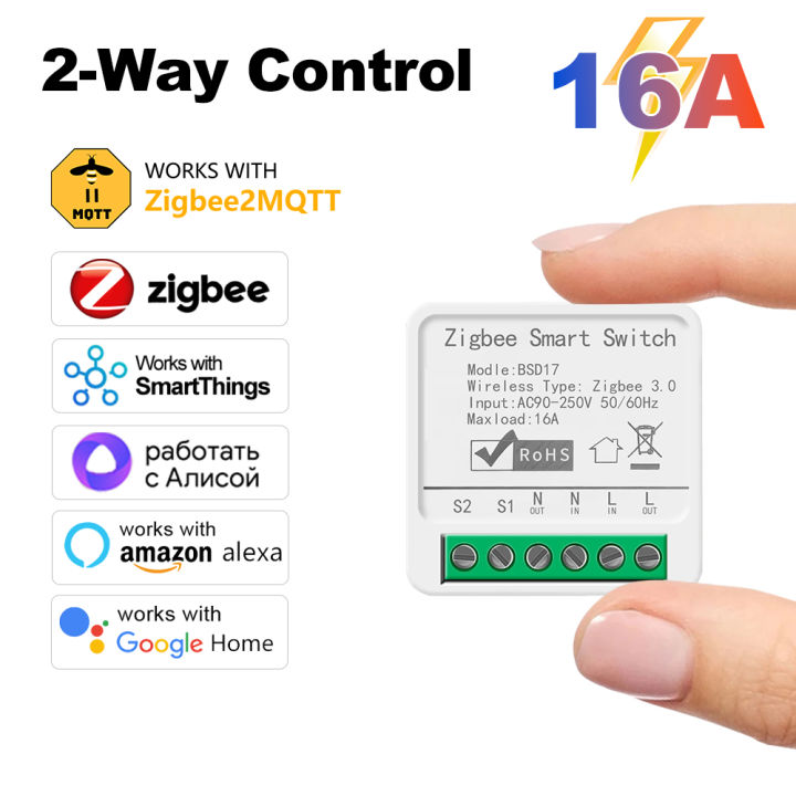 Zigbee2MQTT Zigbee 3.0 Smart DIY Switch 2 Way Module Control DIY ...