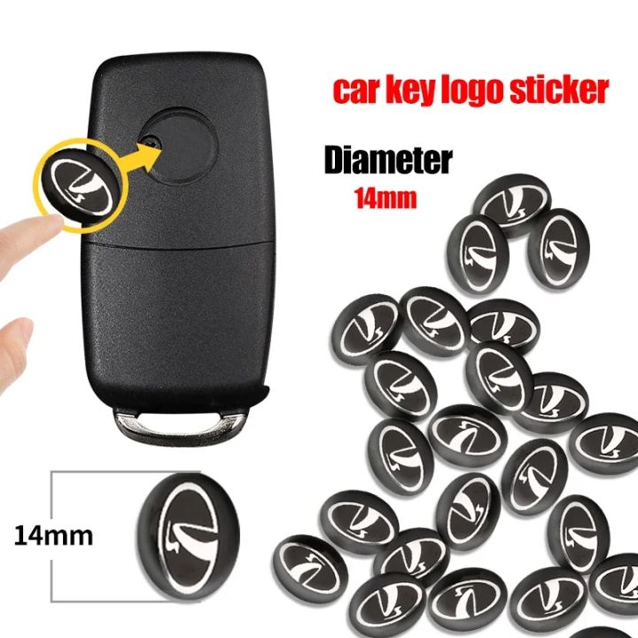 14MM Car Remote Key Aluminum Logo Sticker For Lada Niva 2107 Xray Vesta ...