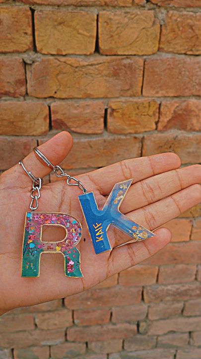 customised resin keychain with different colours and design | Daraz.pk