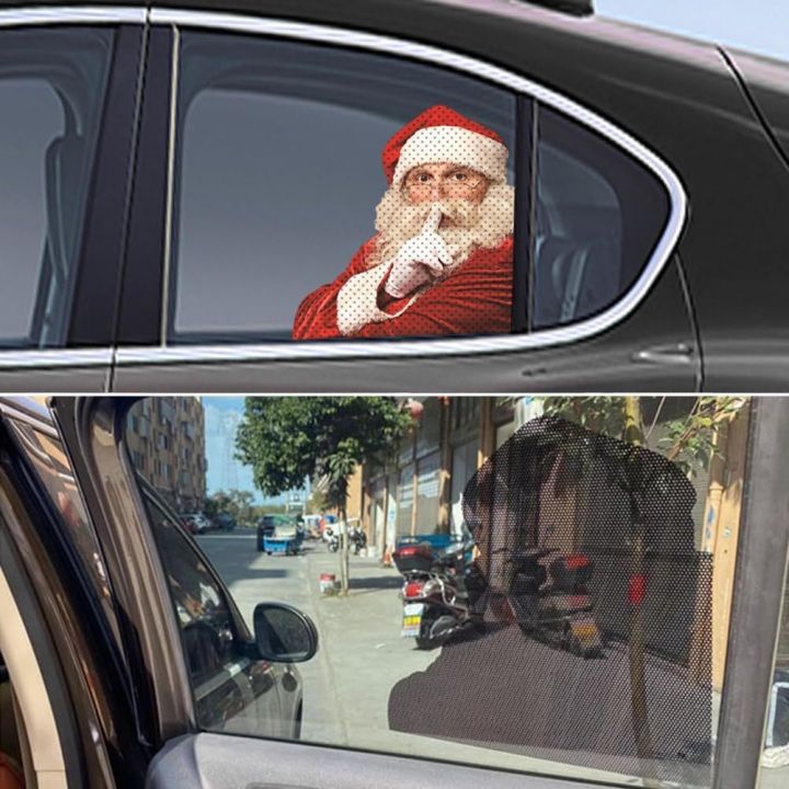 A Christmas 3D Santa Funny Car Stickers Large Size Car Rear Window ...