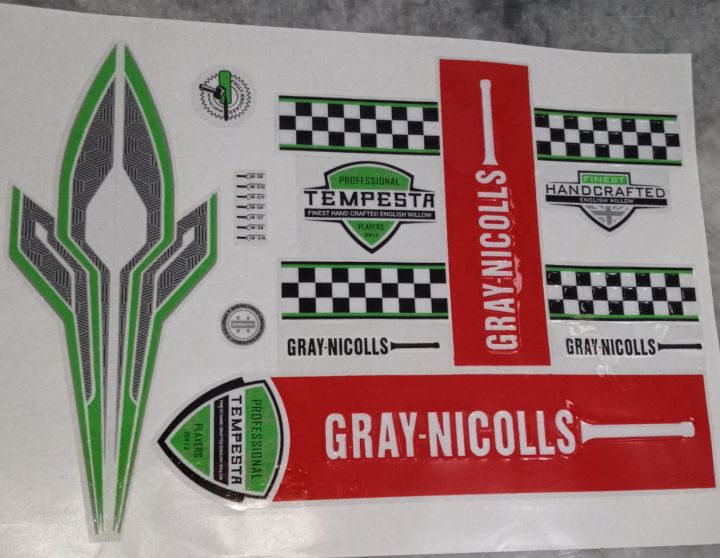 2024 Gray Nicolls Gem 1'2 Latest Edition For Green Cricket Bat Stickers ...
