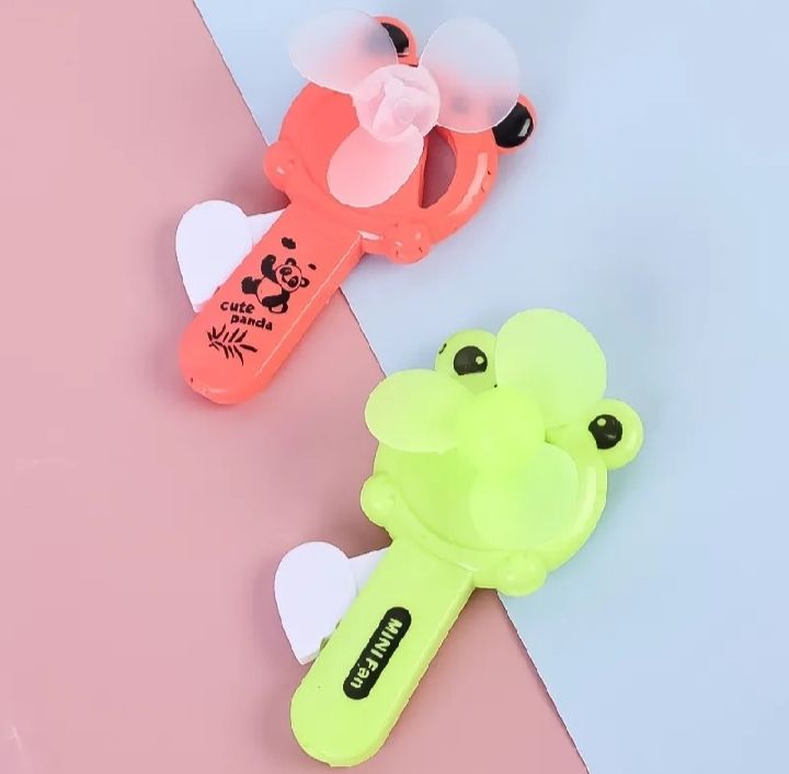 Portable Handheld Mini Fan – Rabbit & Bear Design | Manual Hand ...