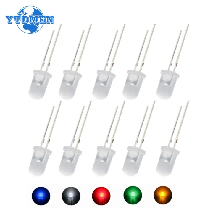 100PCS 3mm 5mm LED Diode Assorted Kit Fog Diffused LED Light Emitting ...