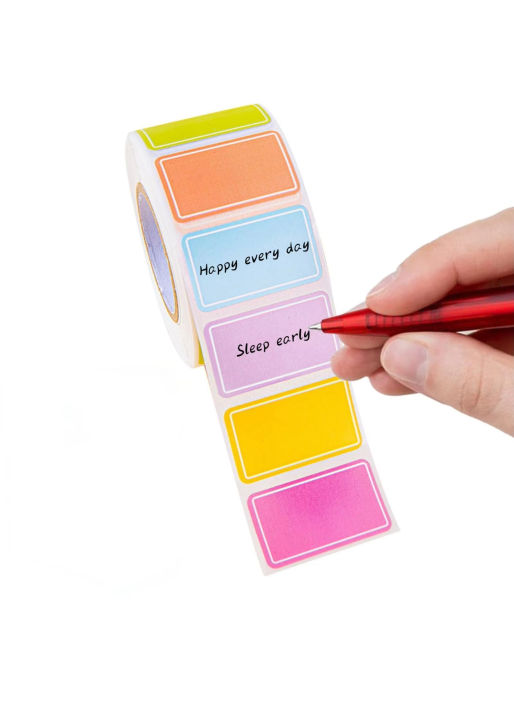 500 Waterproof Colored Labels Stickers Color-Coding Removable Labels ...