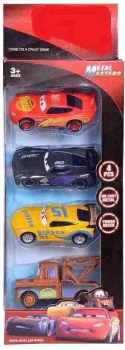 Toys Metal Master Cars3 Die Cast with Pull Back Function - Set of 4 ...