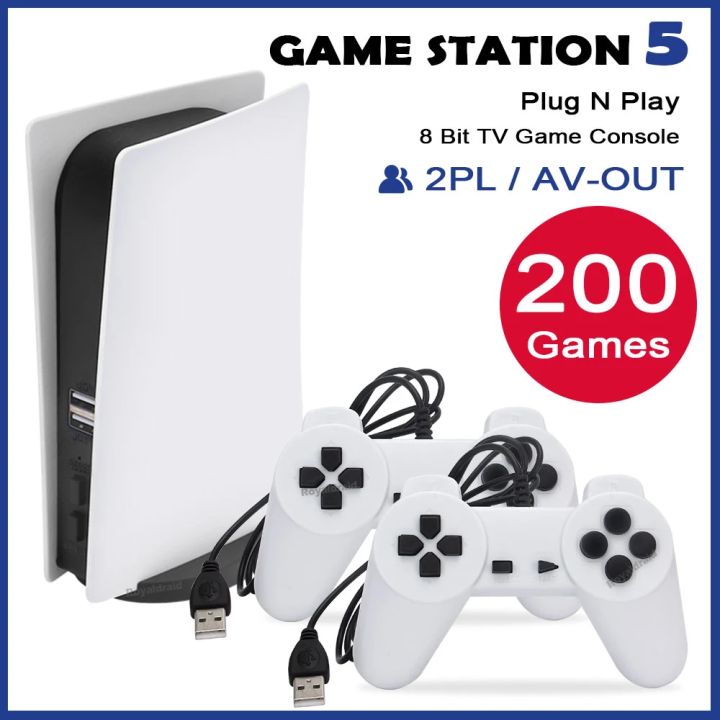 GS5 Game Station 5 Video Game Console With 200 Classic Games 8 Bit TV ...