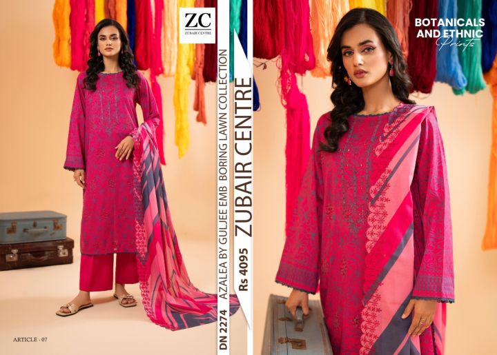Azalea By Guljee embroiderd boring lawn collection | Daraz.pk