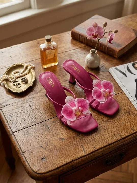 New Style Zara Flowers Heels For Girls&Women | Daraz.pk
