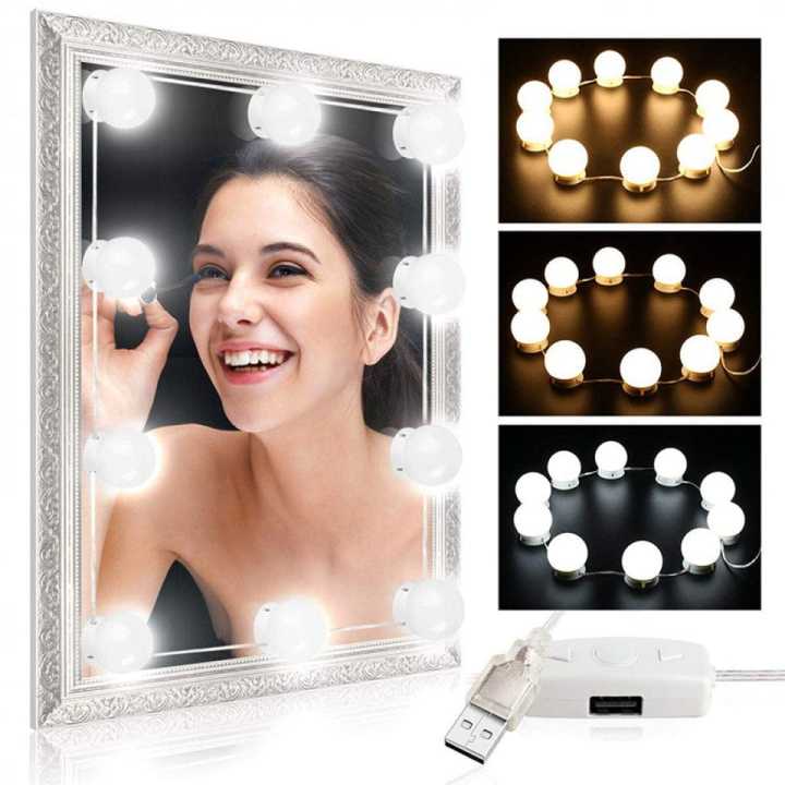 Vanity Mirror Light LED Bulbs Pack of 10 with 3 Color Modes Dimmable ...