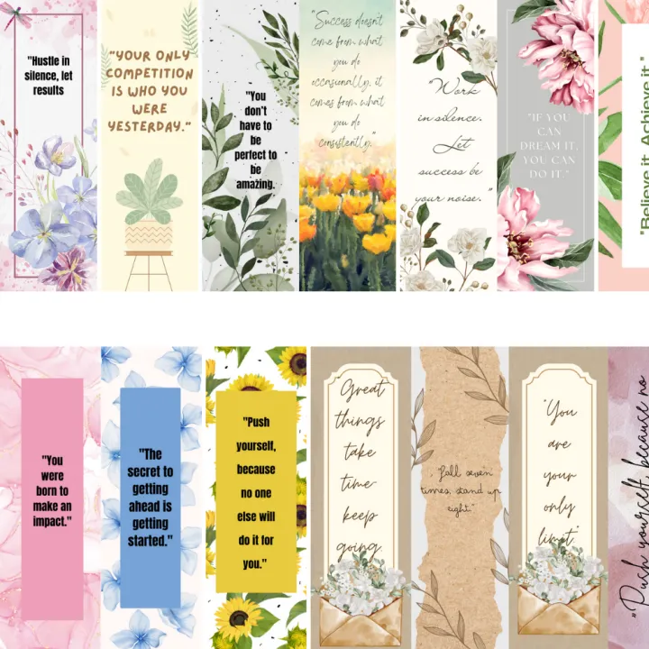 10pcs motivation thoughts Landscape Bookmarks - Elegant DIY Reading ...