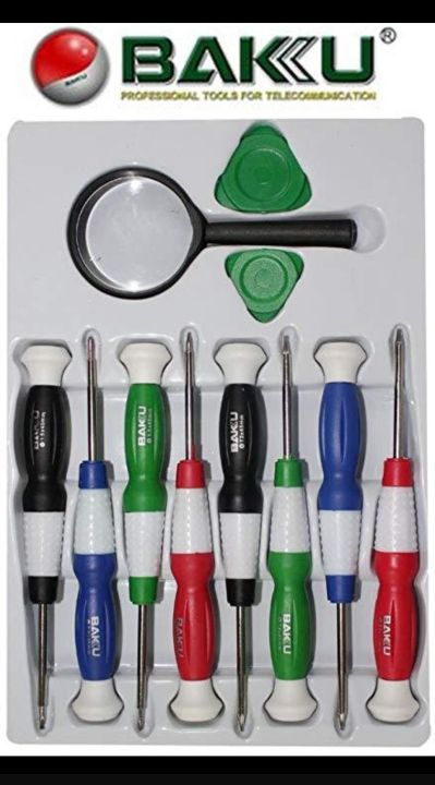 ORGINAORGINAL Baku 11pcs Tool Kit Screw Driver Set For PC Mobile Phone ...