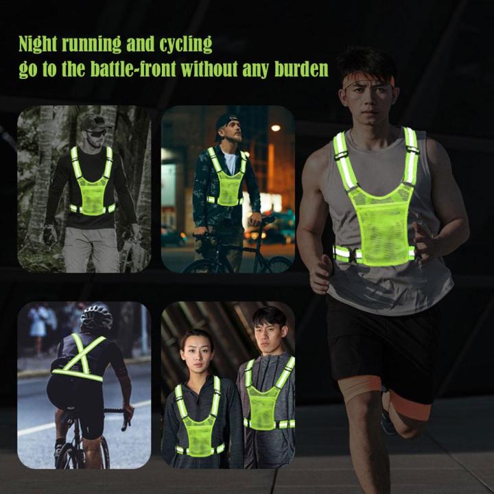 Reflective Safety Vests Lightweight Adjustable Elastic Vest Jacket Hi ...