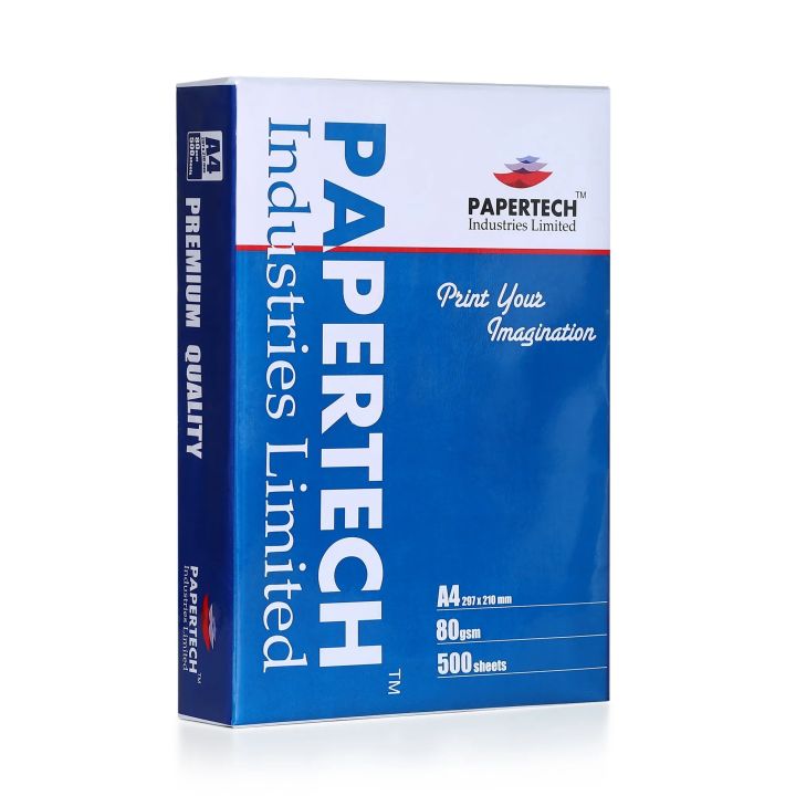 Papertech 80 GSM A4 Premium paper 500 sheets | Daraz.com.bd