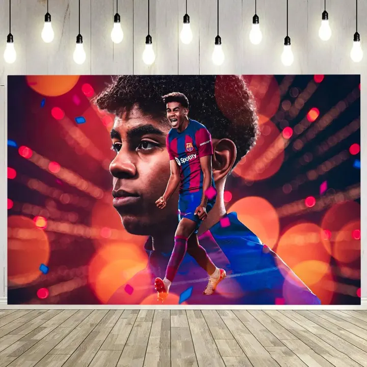 Football Star L-Lamine Yamal Happy Birthday Party Backdrop Decoration ...