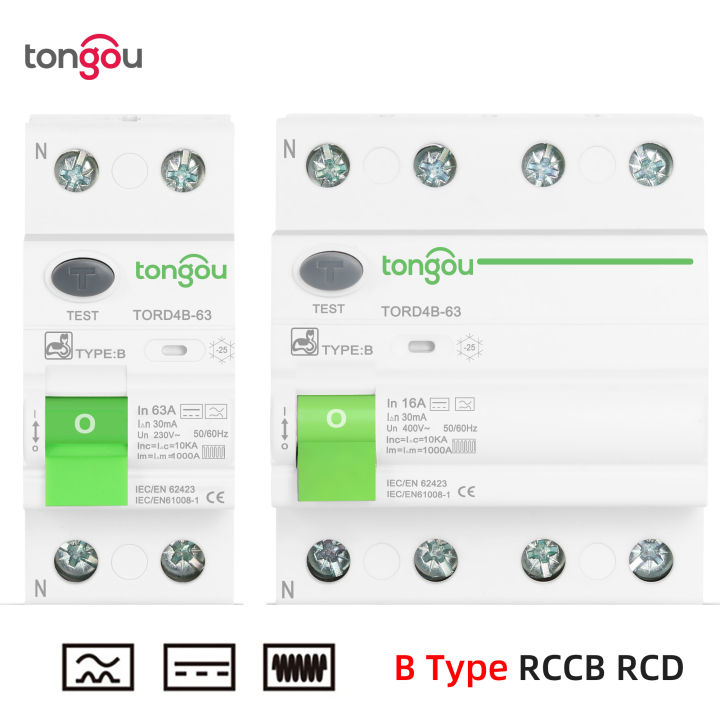 RCD RCCB Type B Earth Leakage Residual Current Circuit Breaker Evse 2P ...