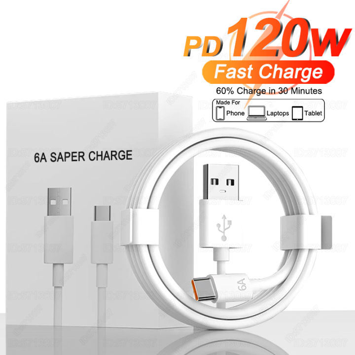Original 120W Fast Charging USB Cable For Xiaomi Mi 14 14T 13T 13 15 ...