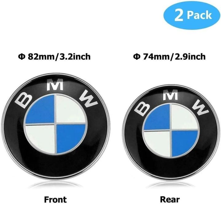BMW Emblems Hood & Trunk 82mm + 74mm BMW Logo Universal | Daraz.com.bd
