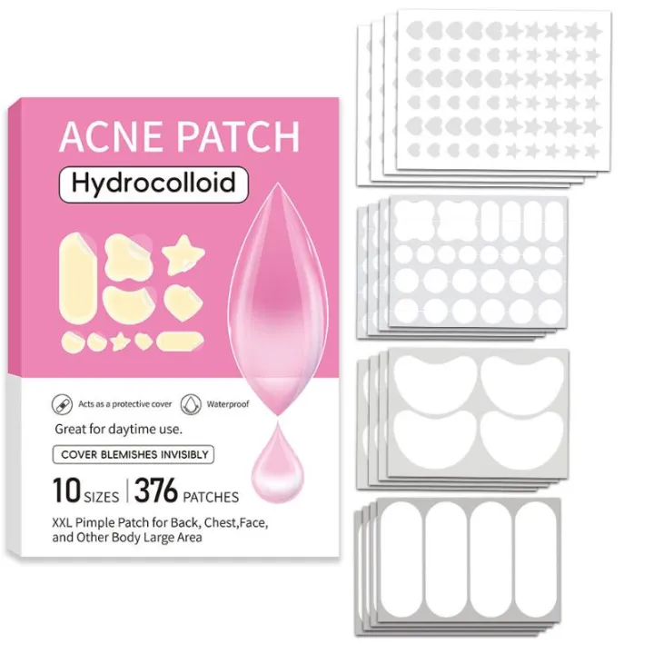 Large Pimple Patches Bulk For Face Hydrocolloid Multi-shape Invisible ...