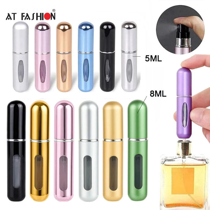 5/8ml Mini Perfume Spray Bottle Portable Refillable Aluminum Atomizer ...