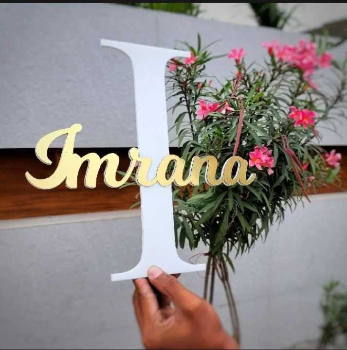 Elegant Acrylic Monogram Name Sign – Personalized English Name Plate ...