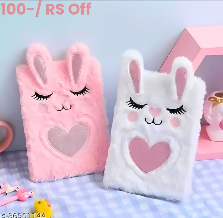 Cute Soft Fur Diary for Girls - Adorable Designs in A5 Size with Smooth ...
