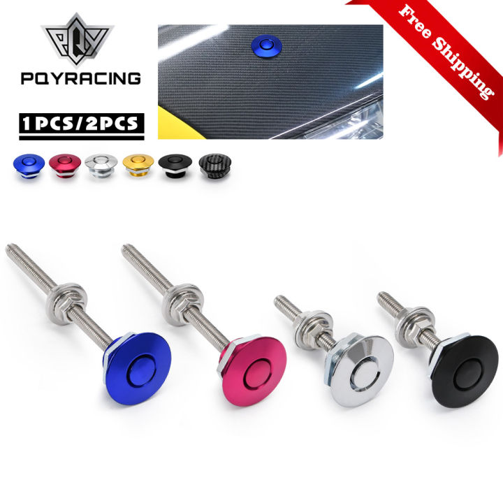 Universal 32mm/1.25" Push Button Billet Hood Pins Lock Clip Kit Engine ...