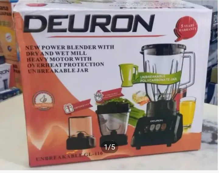 Deuron 3 in 1 - Juicer Blender GL - 116 with Unbreakable Jar | Daraz.pk
