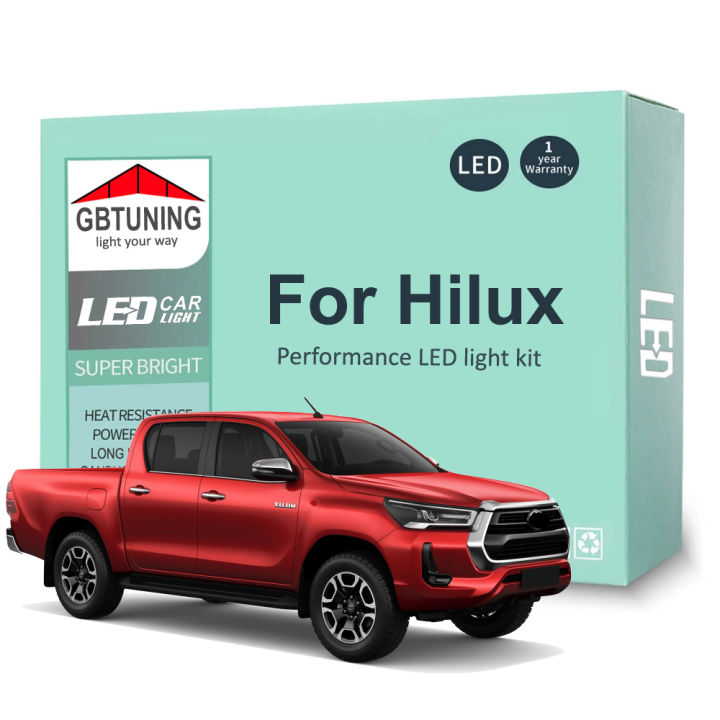 8Pcs LED Interior Light Bulb Kit For Toyota Hilux AN120 AN130 2016-2021 ...