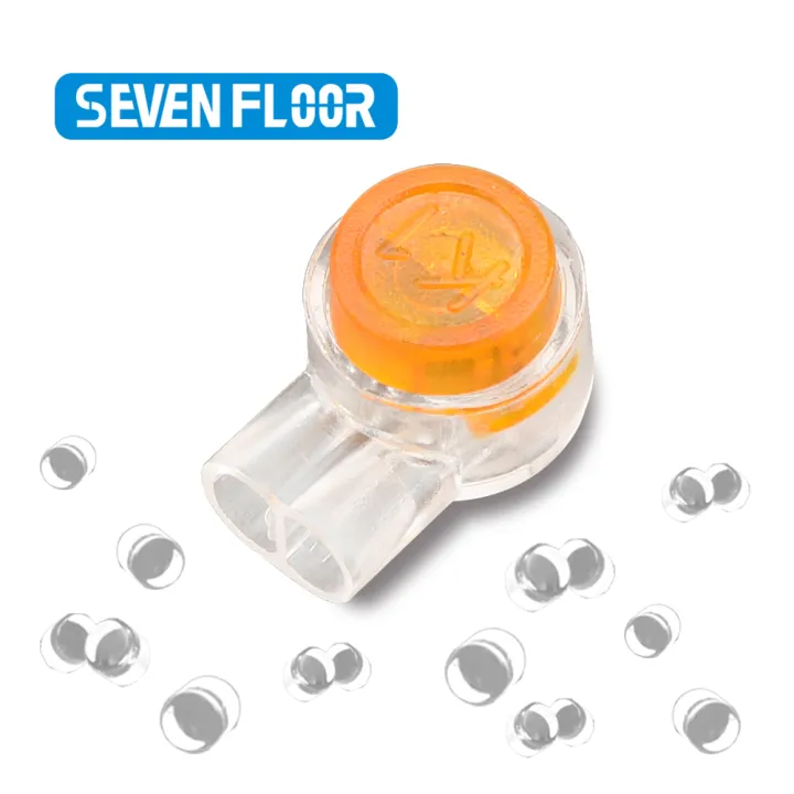 50/100/200PCS Waterproof Gel-Filled Orange Clear Button Telephone Wire ...