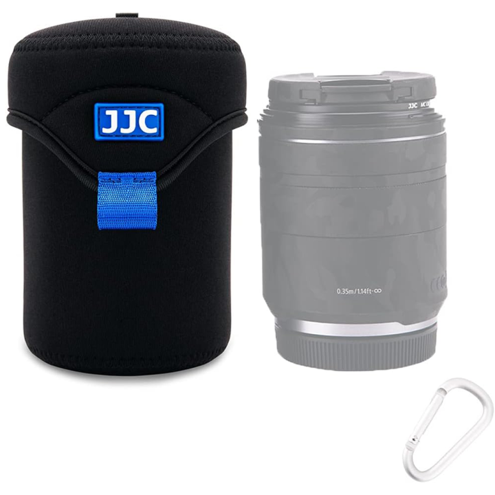 JJC Water Resistant Neoprene Camera Lens Pouch Case Fold-Over Lens Bag ...