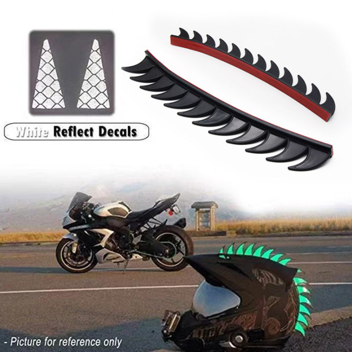 Mohawk Biker Helmet Mohawks Spikes Rubber Dirt Biker Motocross ...