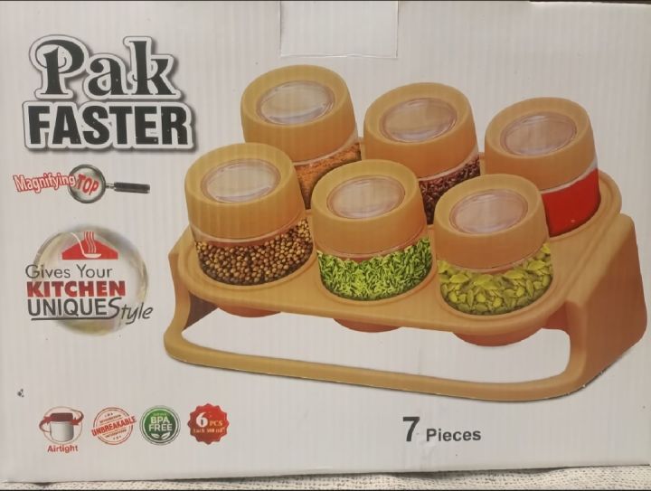 7 in 1 Masala Box for Kitchen Masala Dani Spice Box Set for Kitchen ...