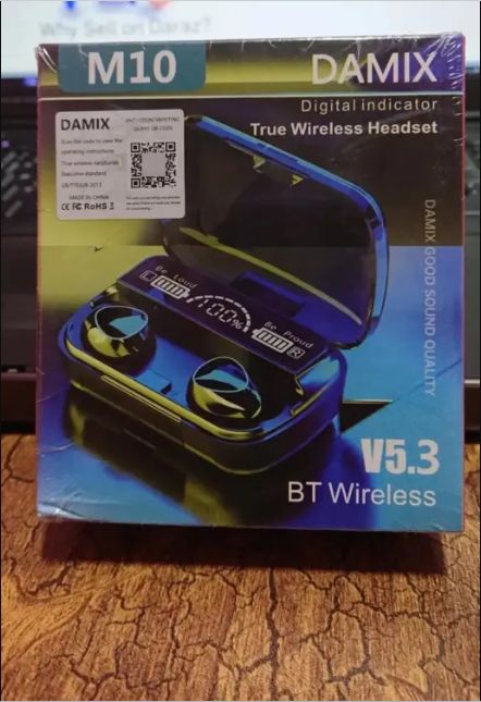 M10 Air buds Wireless Bluetooth EarBuds Stereo Earphones with Power ...