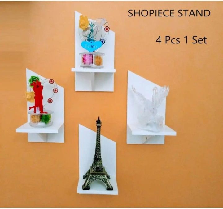 wall Mounted Showpiece Stand. (4 pcs 1 Set) Latest Butterfly Style ...