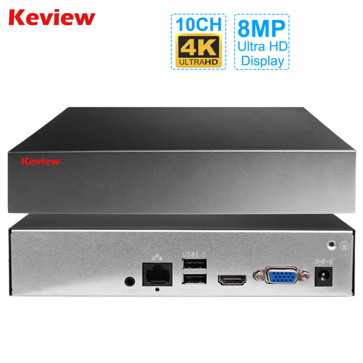 H.265+ NVR 10CH DVR CCTV NVR 4K 8MP 5MP 4MP 3MP 2MP IP Network Video ...