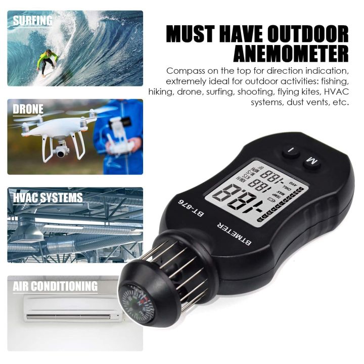 (Newest Anemomete) Digital Cup Anemometer Air Flow Meter for Measuring ...