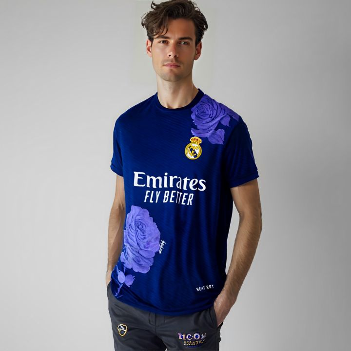 Real Madrid x Y-3 Fourth Purple Rose Jersey Half Sleeve | Daraz.com.bd