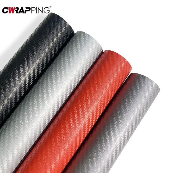 30x127cm Car 3D Carbon Fiber Vinyl Wrap Stickers Auto Styling Stickers ...