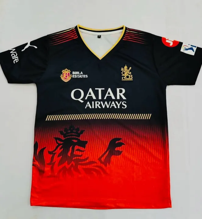 RCB new jersey 2025 home kit half sleeve | Daraz.com.np