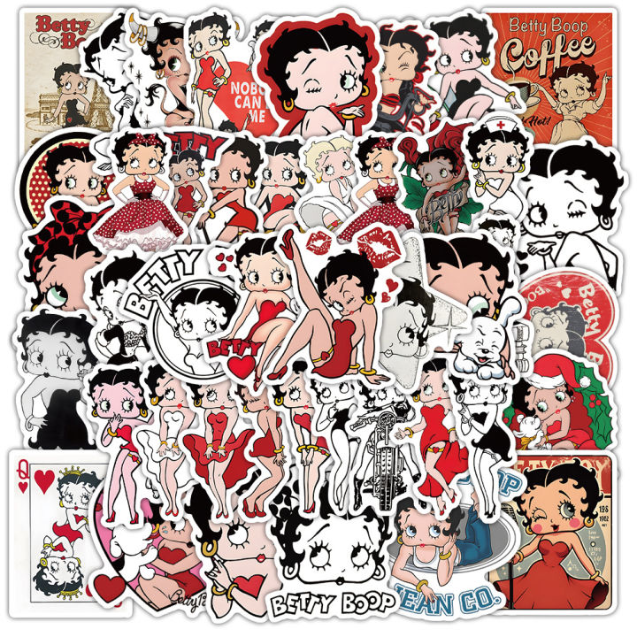 25 pcs cartoon star Betty Boop stickers cute Girl anime stickers for ...