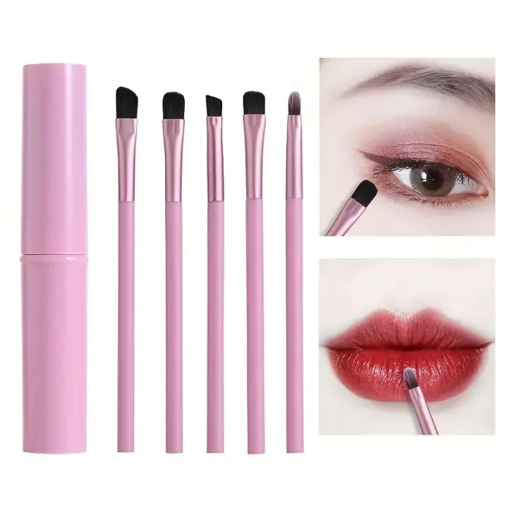 Cosmetic Brushes, Eye Shadow Brush 5PCS, Travel Portable Mini Eye ...