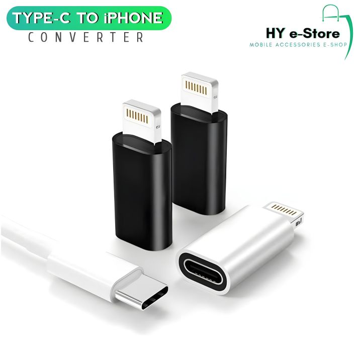 TYPE-C(Female) To iPhone(Male) Adapter For Charging - OTG TYPE-C To ...