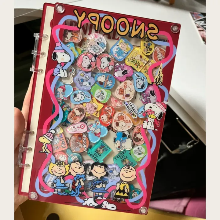Snoopy shake acrylic notebook detachable cartoon interest Diy notepad ...