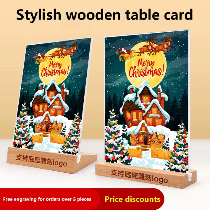 A4 Acrylic L-Style T-Type Strong Table Signboard Double-sided Tab ...