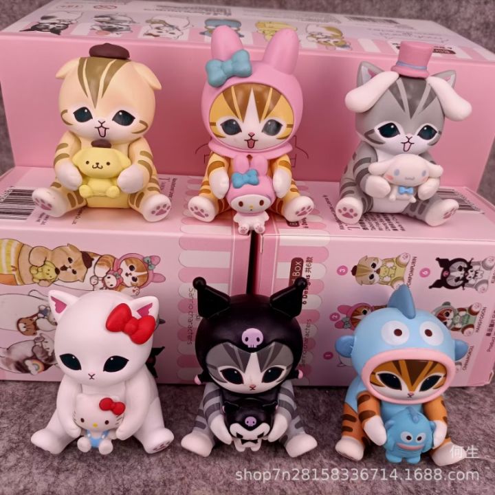 Mofusands Cats Blind Box Toys Sanrio Character Cartoon Melody Mystery ...