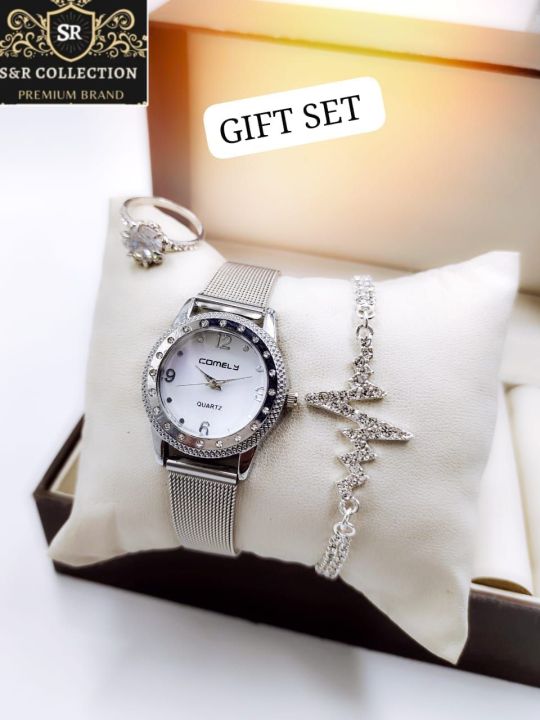 Whole sale COMELY GIRLS WATCH Shafar CHIN Strap stile lock WITH STONE ...