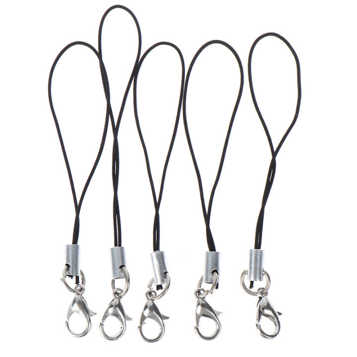 5/10Pcs Lanyard Lariat Cords Lobster Clasp Rope Keychains Hooks Mobile ...