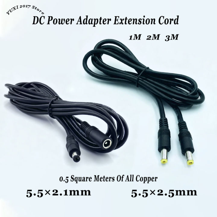 5.5×2.1mm 5.5×2.5mm DC Power Adapter Extension Cable 1m 2m 3m All ...