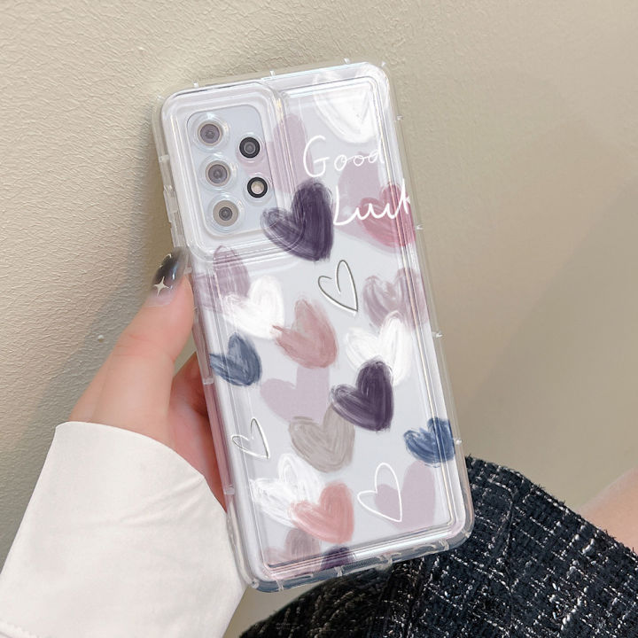 Love Heart Phone Case For Samsung A54 5g Case S23 FE A34 A53 5g A52 A32 ...
